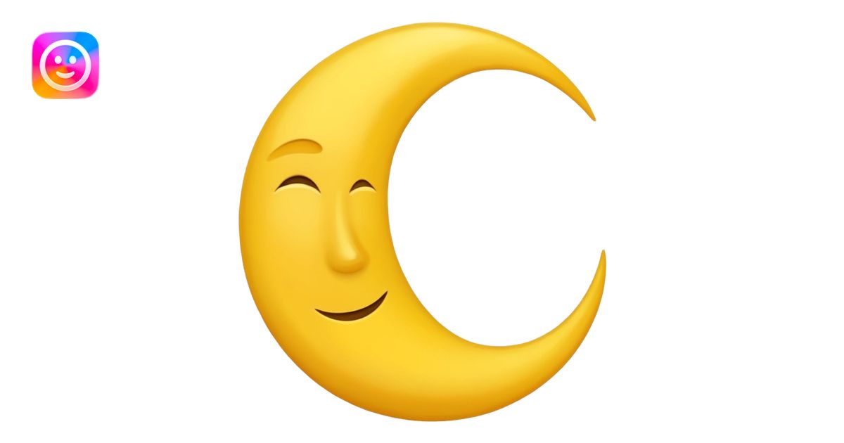 yellow half moon emoji | AI Emoji Generator