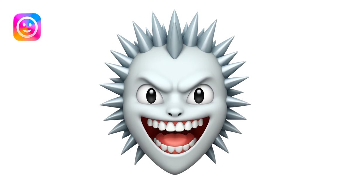 Toony spiky teeth face emoji | AI Emoji Generator