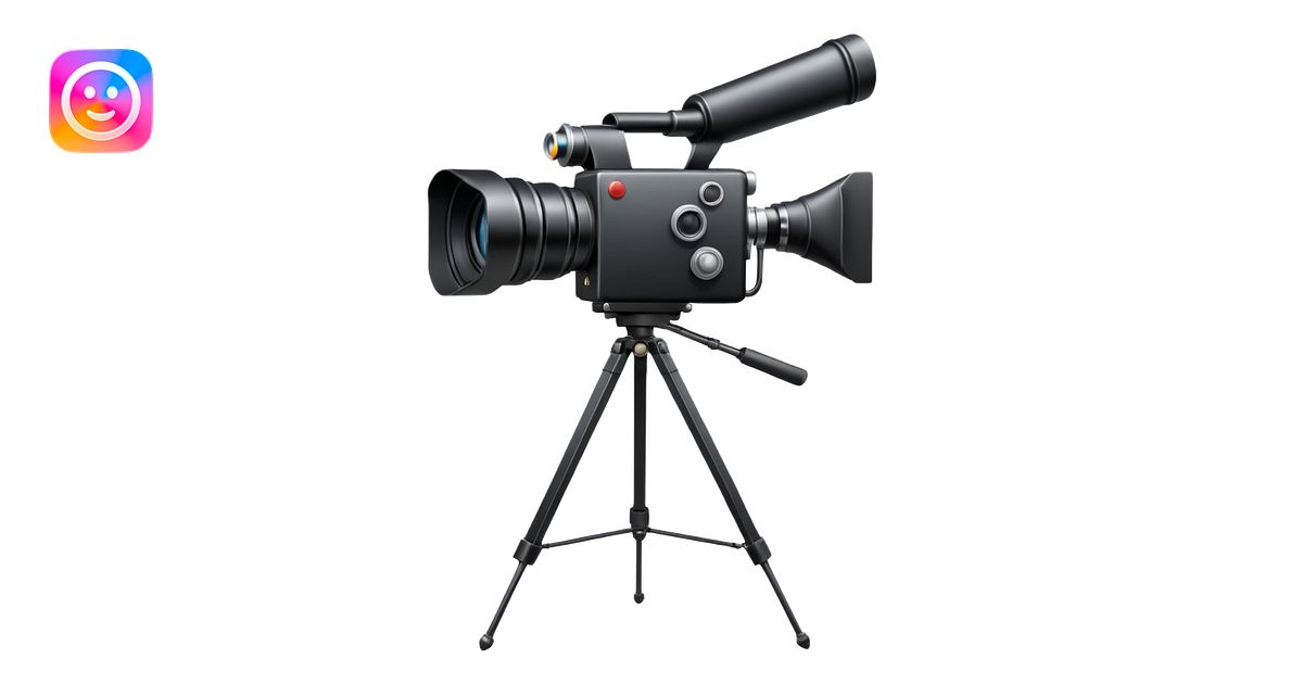 movie camera and setup emoji | AI Emoji Generator