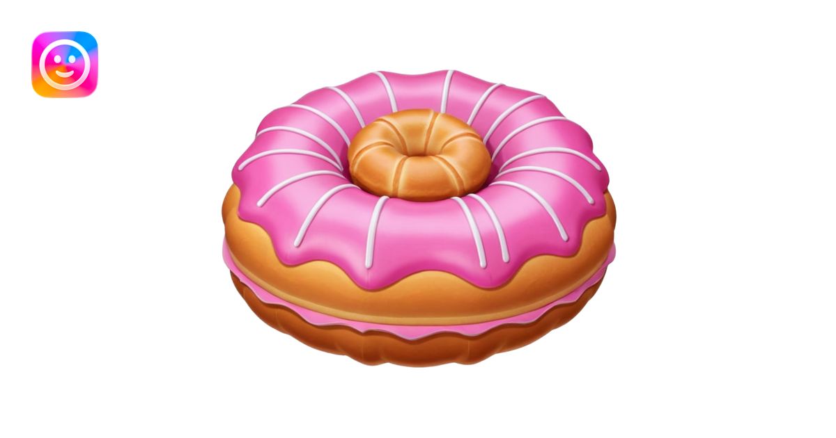 Pink concha bread pan dulce inflatable sculpture emoji | AI Emoji Generator