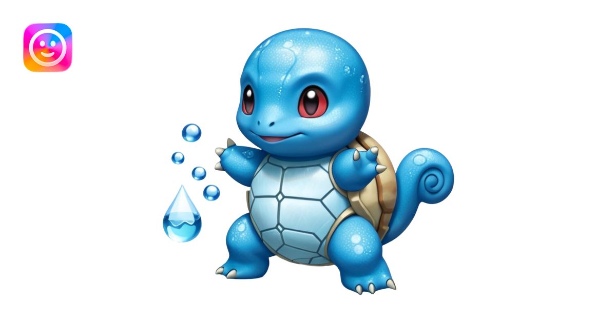 glitter pokemon squirtle emoji | AI Emoji Generator