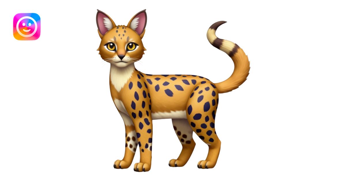 Colorful Bobcat-Caracal-Leopard-Genet-Pokémon-Digimon-Fakémon-fusion ...