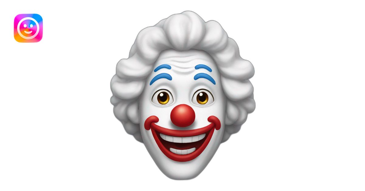 Bozo the clown emoji | AI Emoji Generator