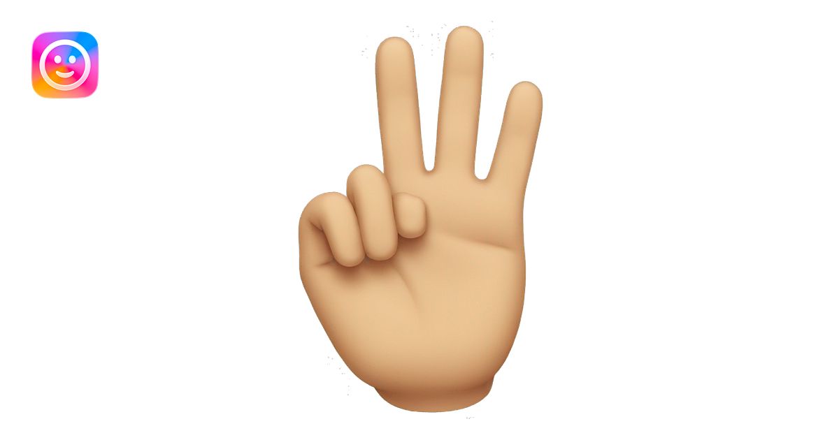 number 4 finger emoji | AI Emoji Generator