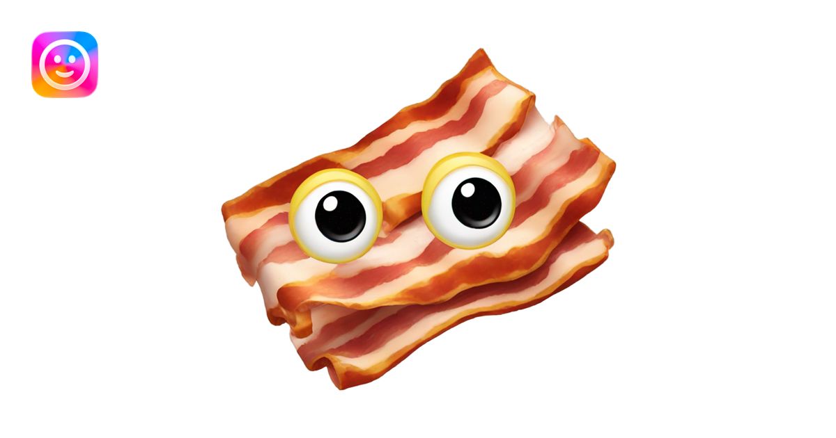 Bacon with face emoji | AI Emoji Generator