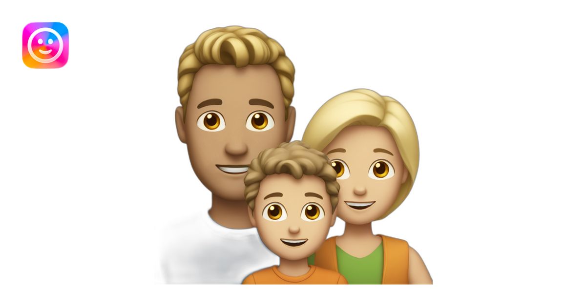 family of three white men (two dark-skinned and one blonde) with one ...