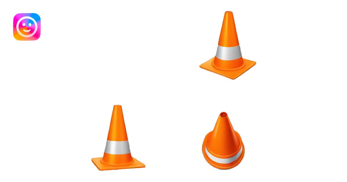 Traffic cone emoji | AI Emoji Generator