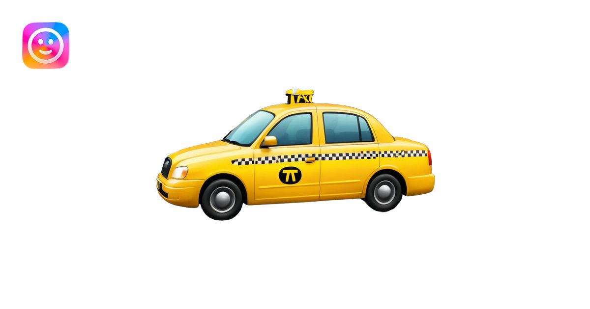 Taxi reflection + puddle, emoji | AI Emoji Generator