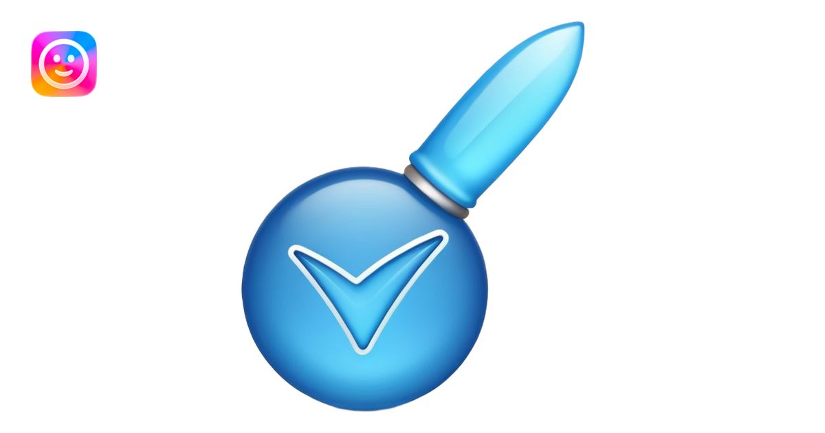 Blue tick mark emoji | AI Emoji Generator