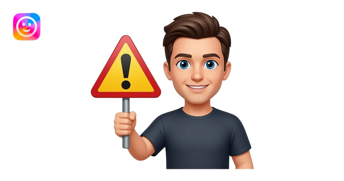 use that emoji to hold a warning sign emoji | AI Emoji Generator