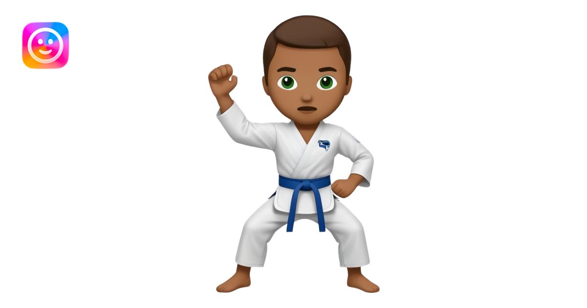 Karate Emoji with Seattle Seahawks Colors emoji | AI Emoji Generator
