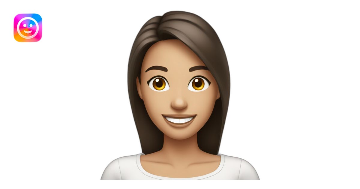 Pretty brunette woman alluring smile emoji | AI Emoji Generator