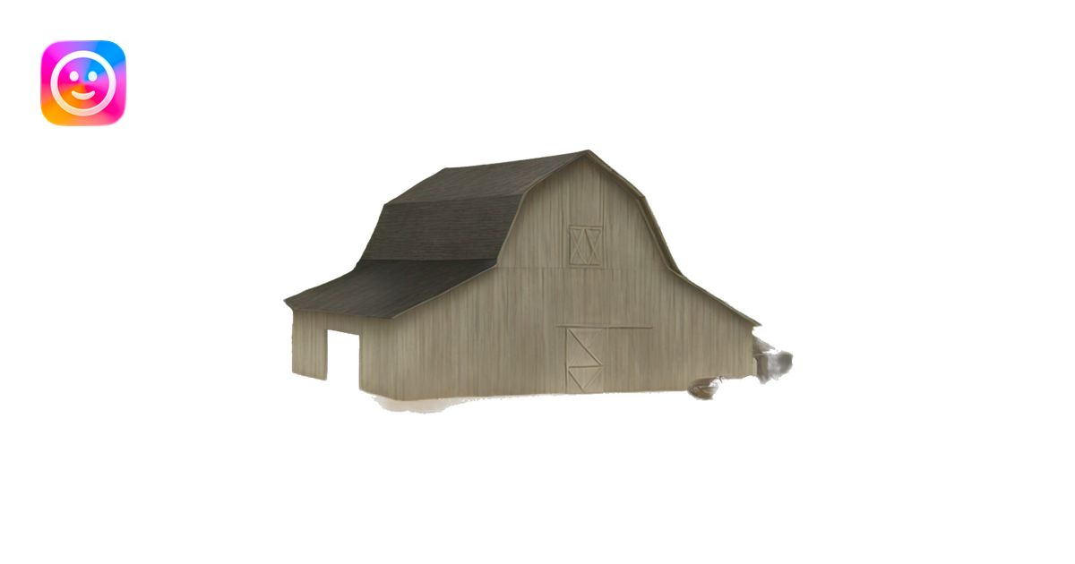 Farm barn at cotton field emoji | AI Emoji Generator