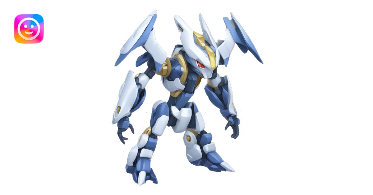 Futuristic Mechanical Pokémon-Medabot-Dragon full body emoji | AI Emoji ...