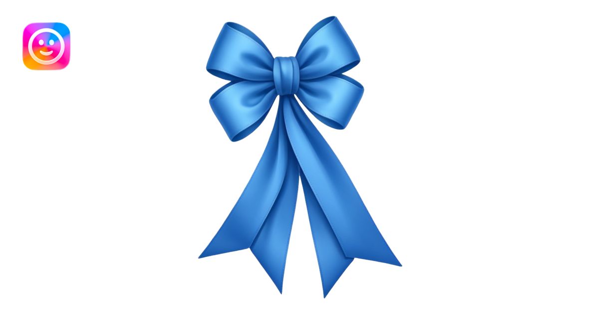 Laço azul emoji | AI Emoji Generator
