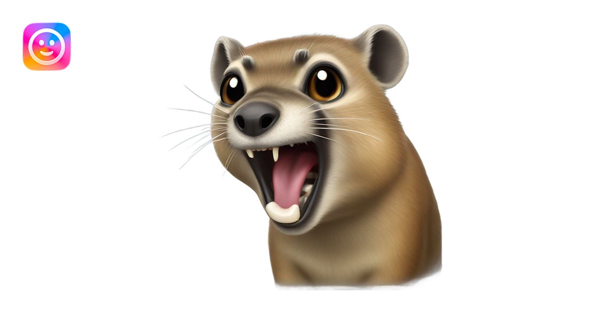 Screaming hyrax emoji | AI Emoji Generator