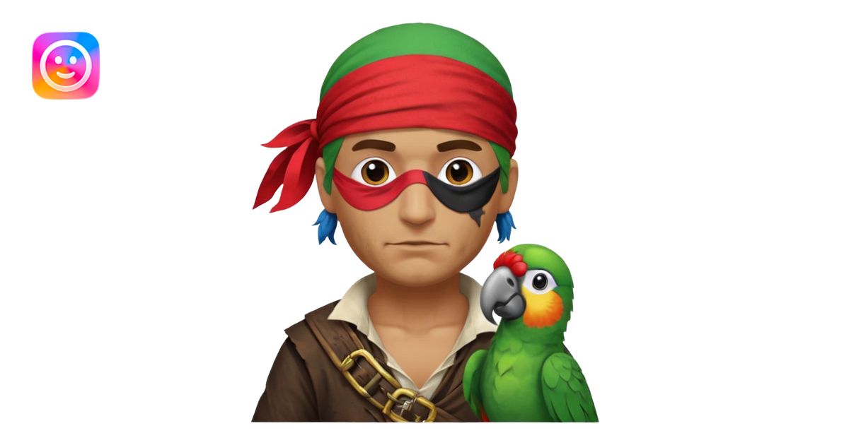 pirate and parrot emoji | AI Emoji Generator