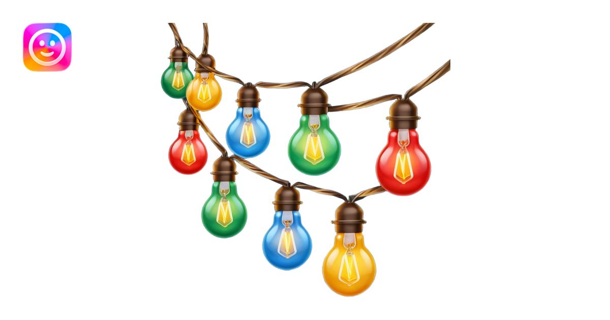 Foco de luces navideñas emoji | AI Emoji Generator