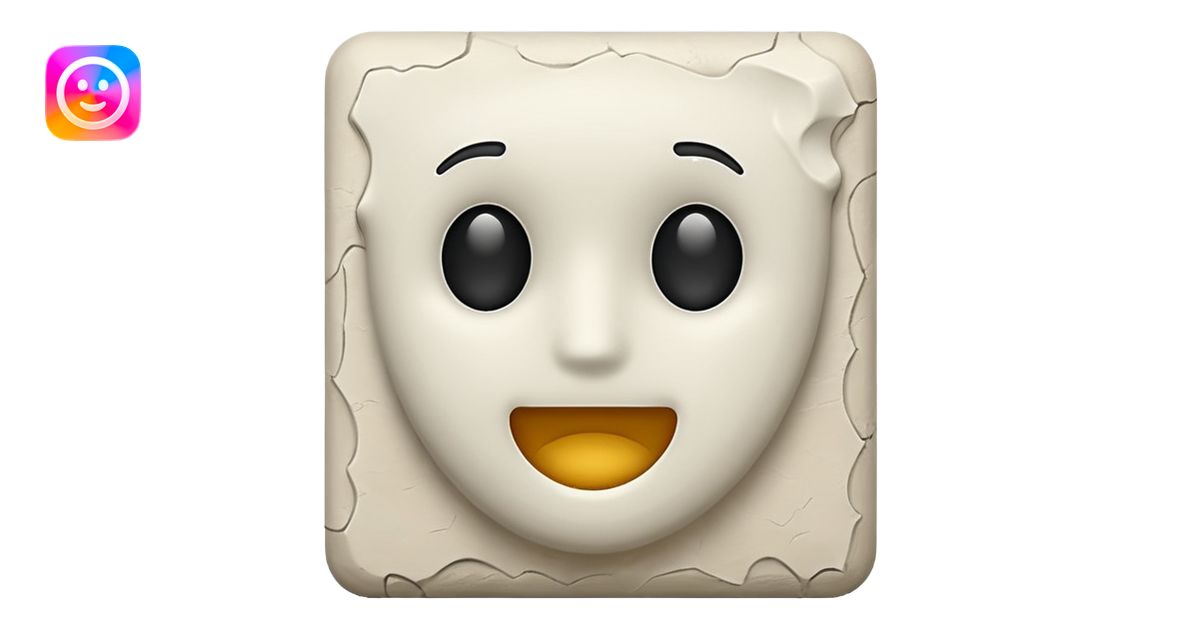 wall covered in plaster emoji | AI Emoji Generator