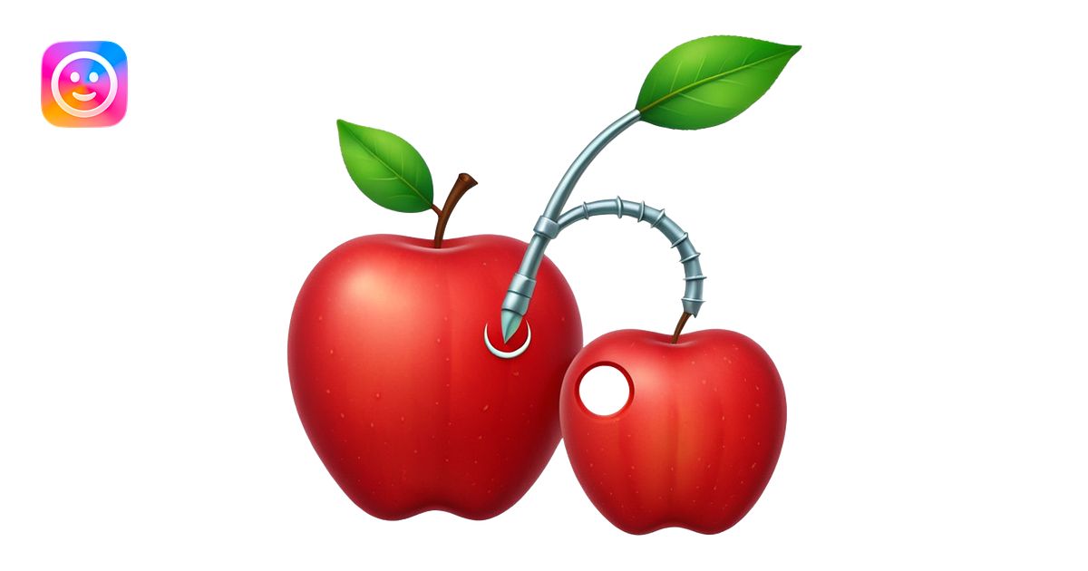 arrow, apple, and worm emoji | AI Emoji Generator
