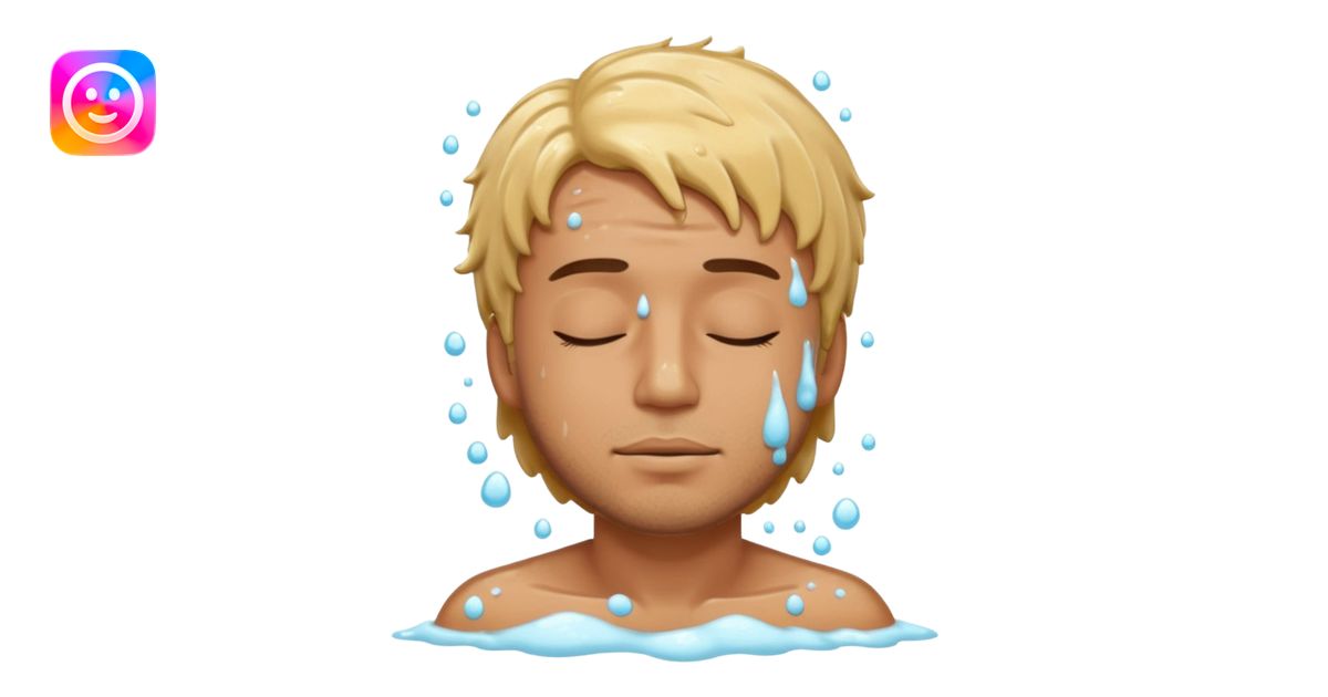 a man getting shampoo everywhere emoji | AI Emoji Generator