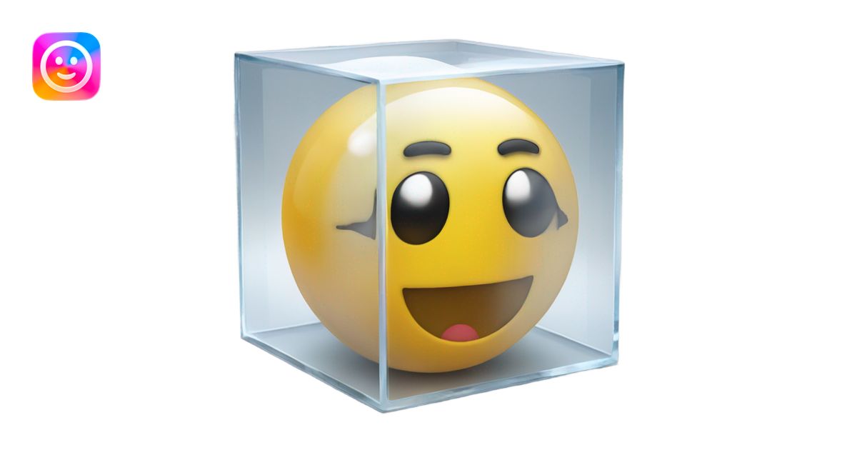 abs inside a glass cube emoji | AI Emoji Generator