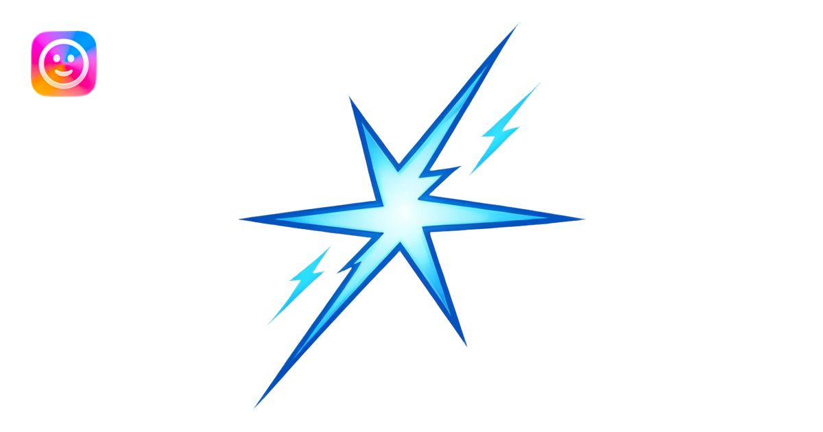 A glowing blue Smite 2 lightning bolt inside a crosshair. emoji | AI ...