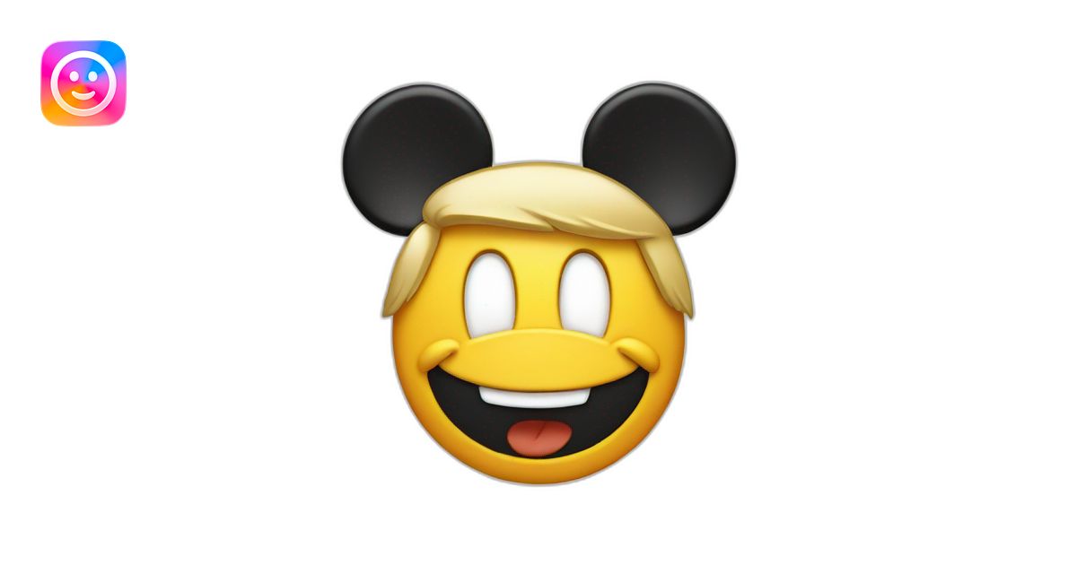 Donald Trump with mickey mouse ears emoji | AI Emoji Generator