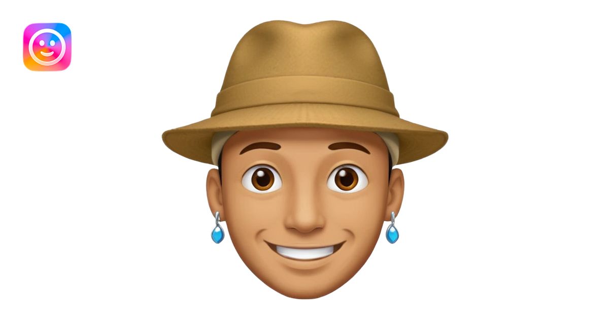 a man with hat and face piercing emoji | AI Emoji Generator