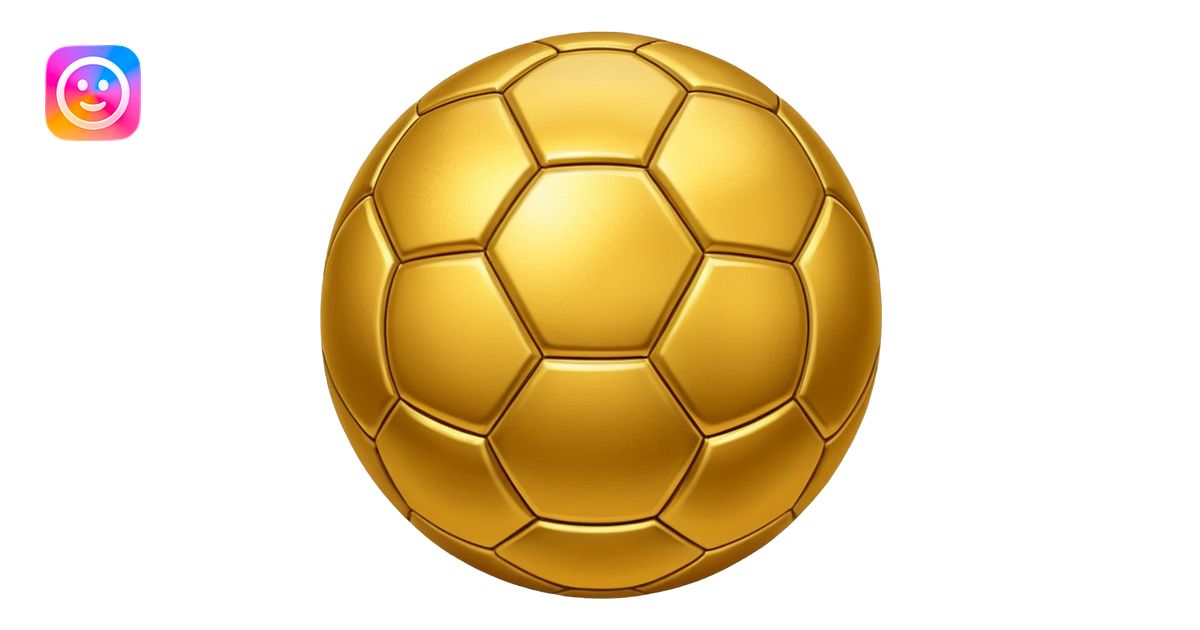 Golden soccer ball emoji | AI Emoji Generator