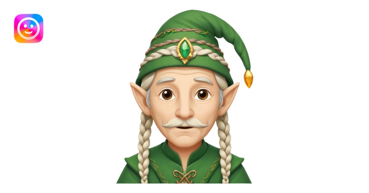 elves with braided hair old man emoji | AI Emoji Generator