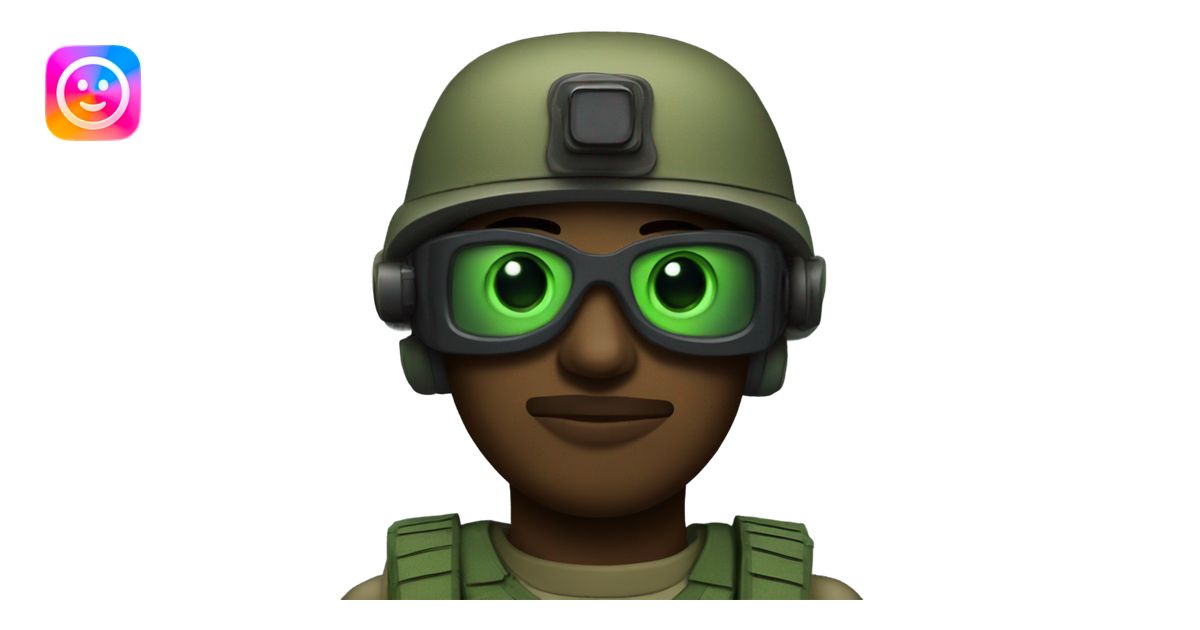 Soldier with night vision goggles emoji | AI Emoji Generator