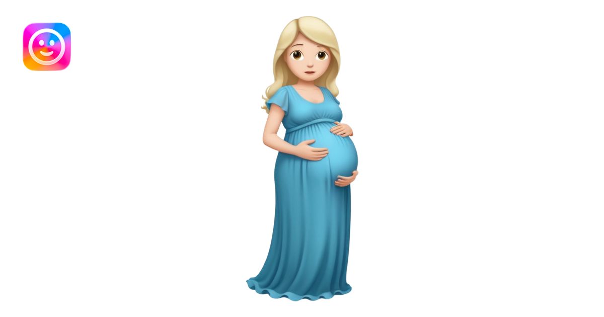 very heavily pregnant overdue woman emoji | AI Emoji Generator