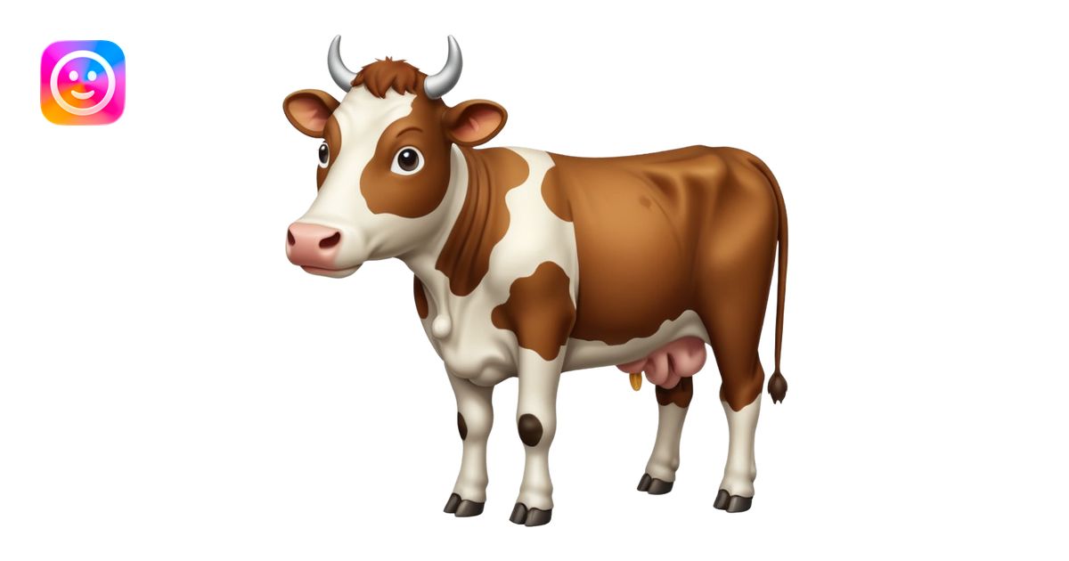 Uma vaca com um corpo de Saturno eu com um pé emoji | AI Emoji Generator