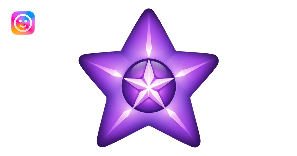 Purple void star that looks ethereal and only has four points emoji ...