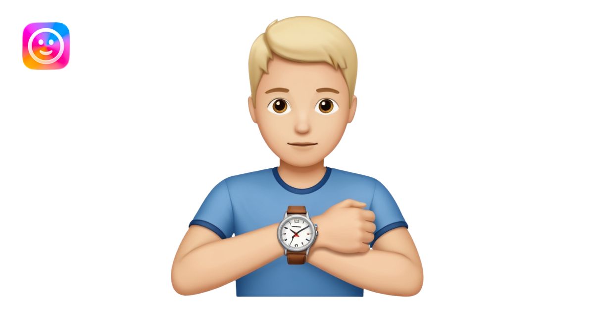 Person checking watch emoji | AI Emoji Generator