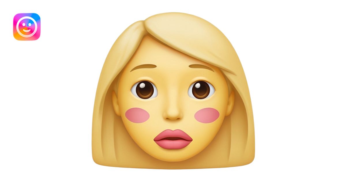 minimal flat emoji showing emotional pressure, slightly compressed lips ...
