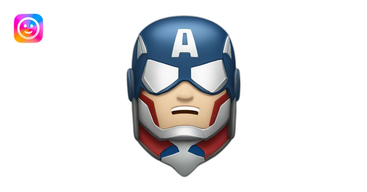 captain america badge emoji | AI Emoji Generator
