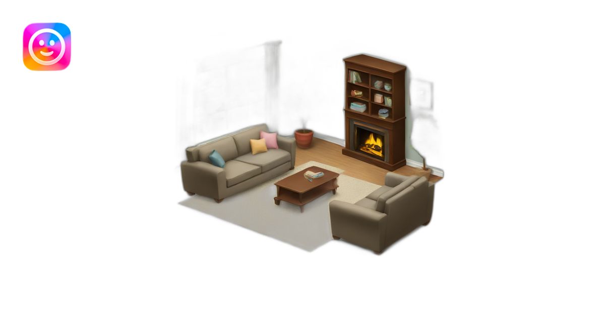 Suburban Living Room emoji | AI Emoji Generator
