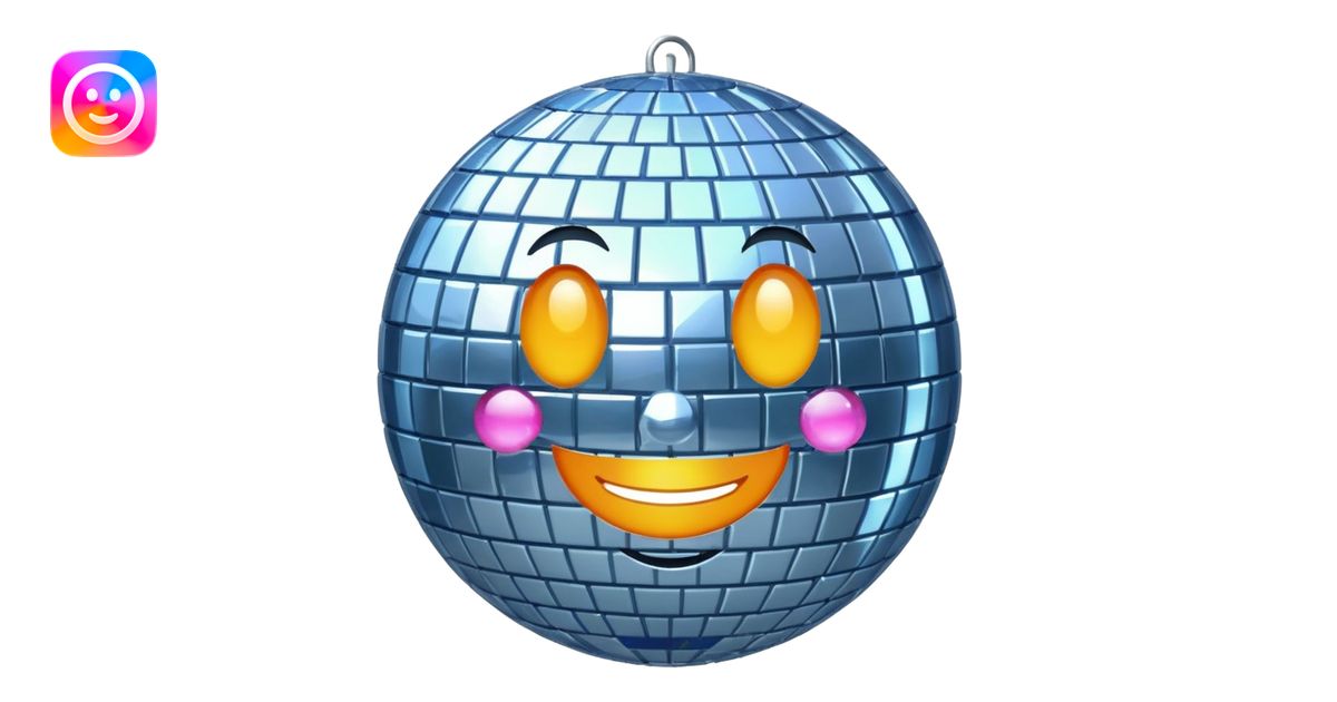 Laughing disco ball emoji | AI Emoji Generator