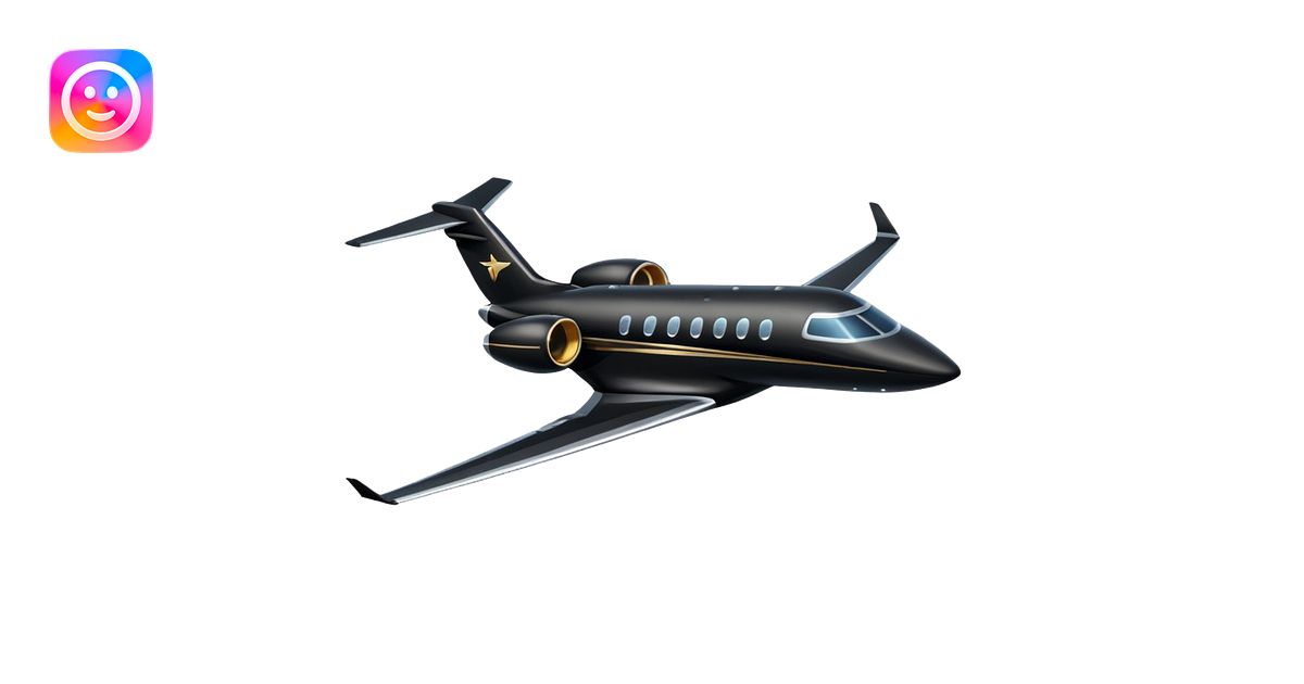 Black private jet emoji | AI Emoji Generator