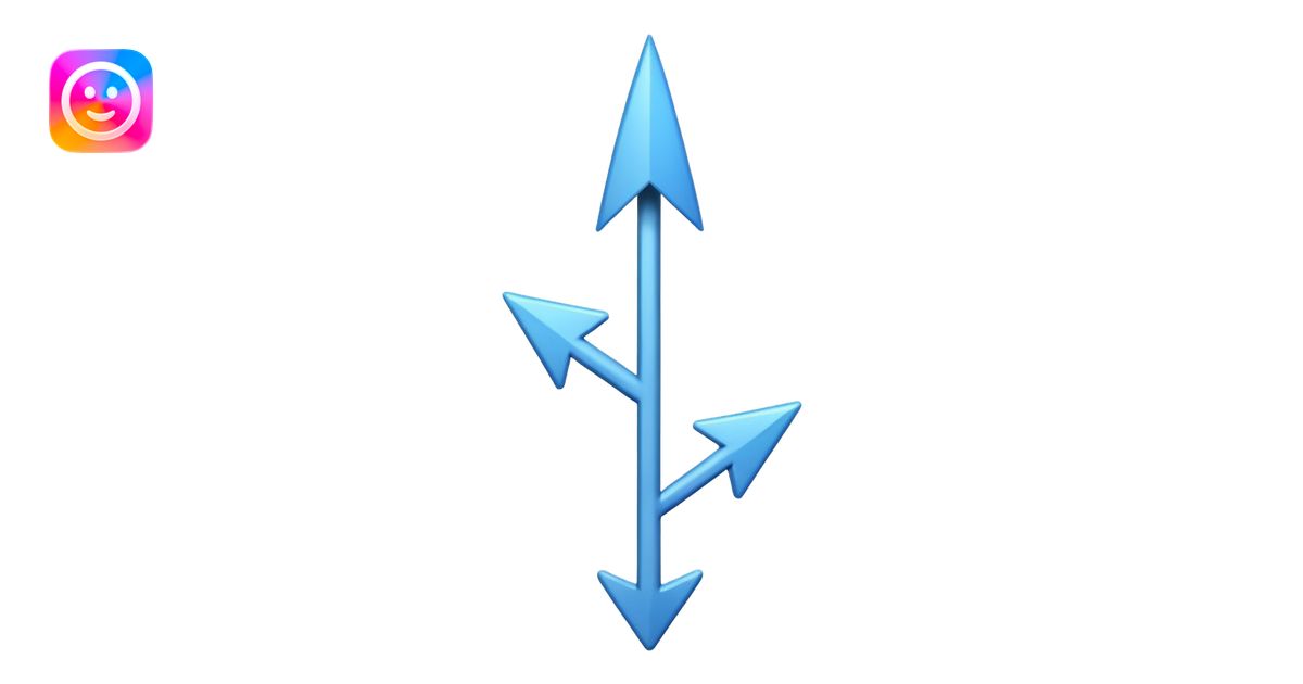 The word This with arrows pointing upwards emoji | AI Emoji Generator