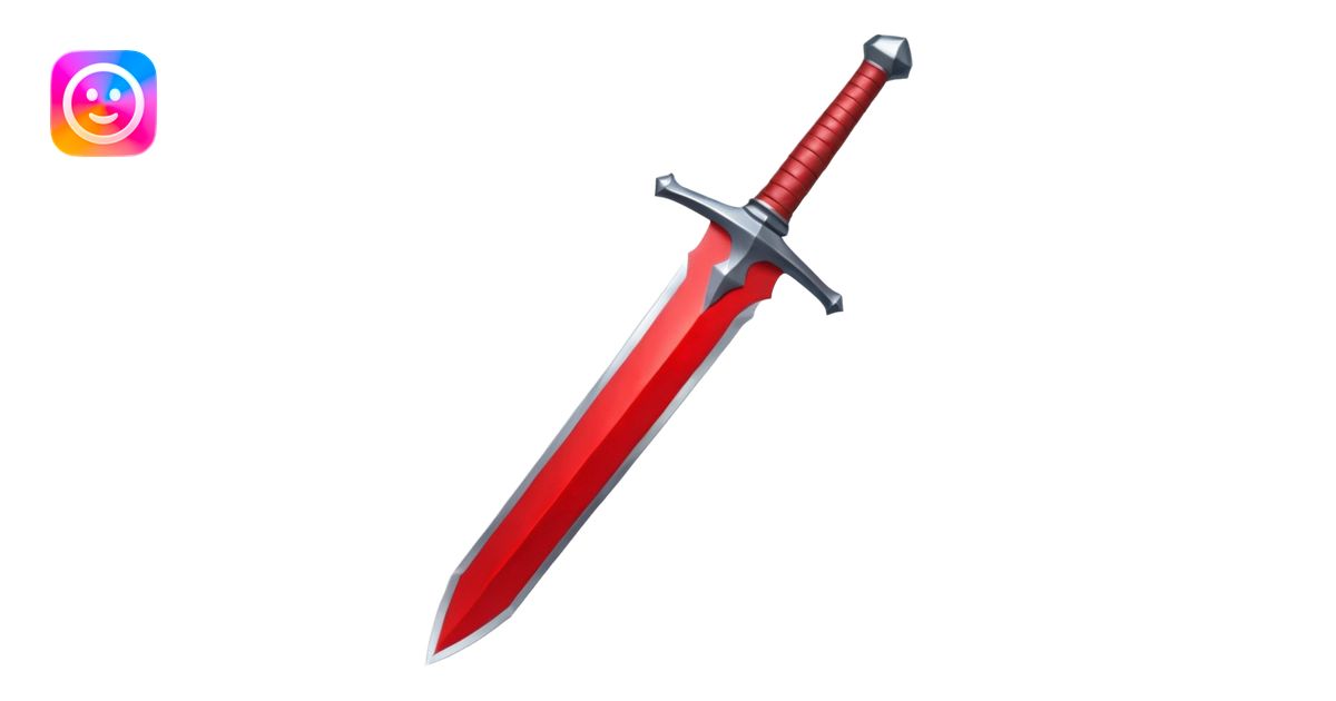make a red sword mmo rpg class icon emoji | AI Emoji Generator