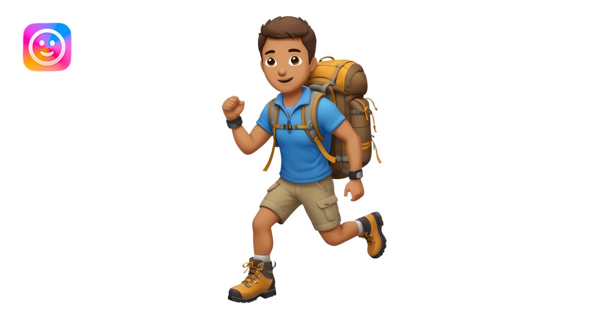 a man who managed to climb to the top of the mountain emoji | AI Emoji ...