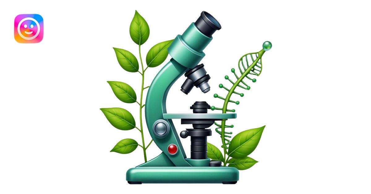 An icon featuring a DNA strand, a microscope with visible cells, and a ...