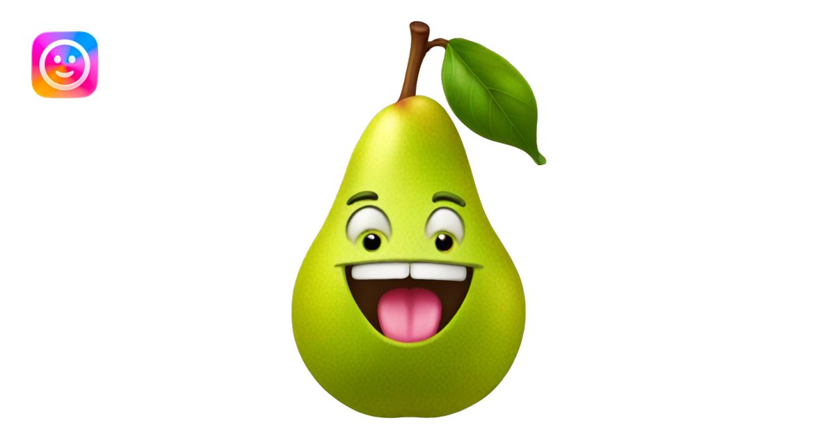 pear with big tongue emoji | AI Emoji Generator