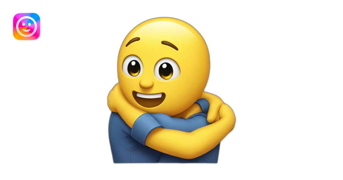 yellow-caring-hug-face emoji | AI Emoji Generator