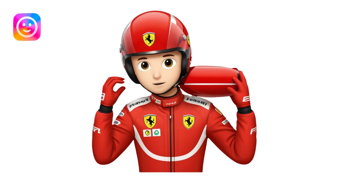 Scuderia ferrari f1 racer emoji | AI Emoji Generator