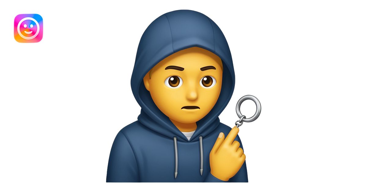 An action which describes a suspicious activity emoji | AI Emoji Generator