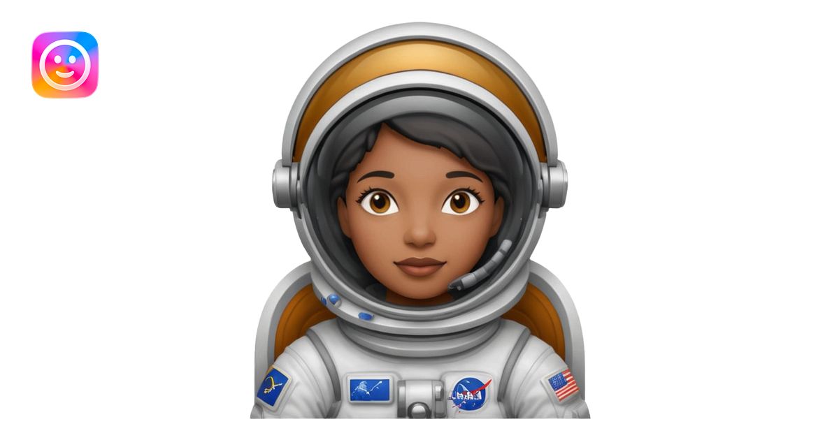 astranots without helmet black woman emoji | AI Emoji Generator